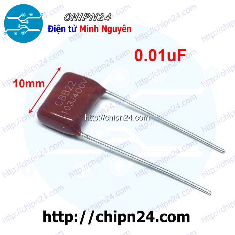 [5 CON] (G49) Tụ CBB 400V 103J P=10mm (103 10nF 0.01uF) | Shopee Việt Nam