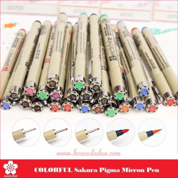 [DA ĐEN CHÍNH HÃNG] Bút Line Màu Sakura Pigma Micron Kháng Nước ...