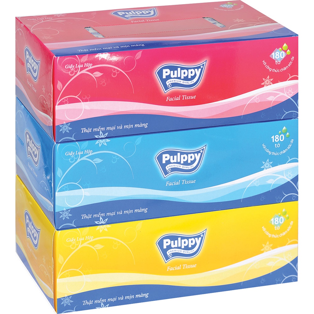 Hộp giấy lụa Pulppy 180 tờ - Thiên Vương Paper