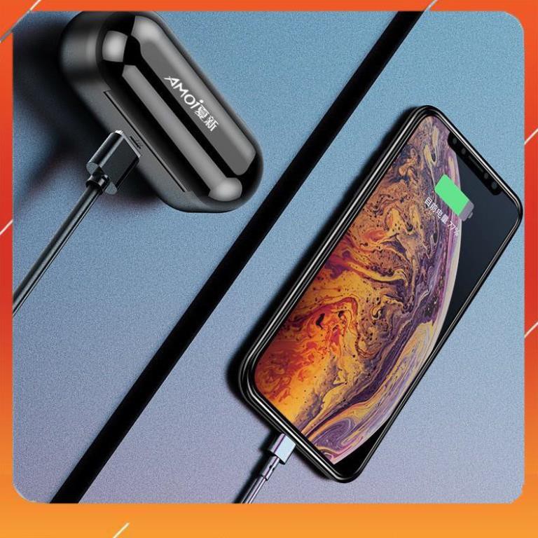 Tai nghe thể thao bluetooth Earphones cảm ứng vân tay hiệu AMOI F9 (kết nối bluetooth 5.0, âm ...