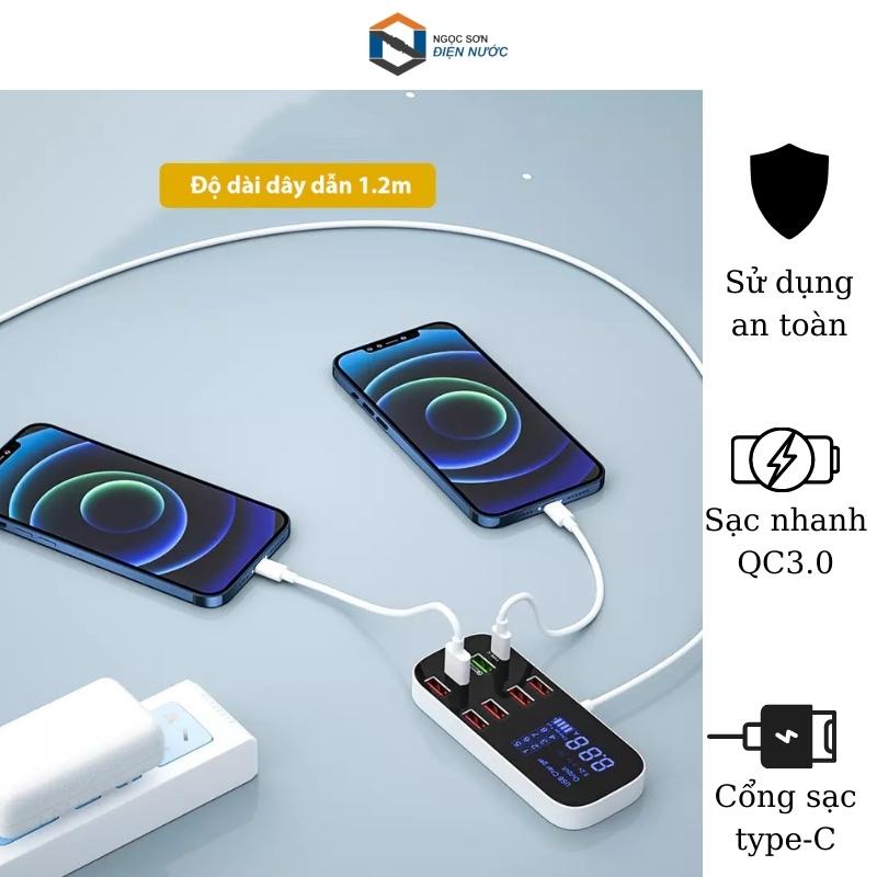 Ổ cắm sạc nhanh điện thoại hỗ trợ sạc type C, hỗ trợ sạc nhanh QC3.0 A9D+ | Shopee Việt Nam