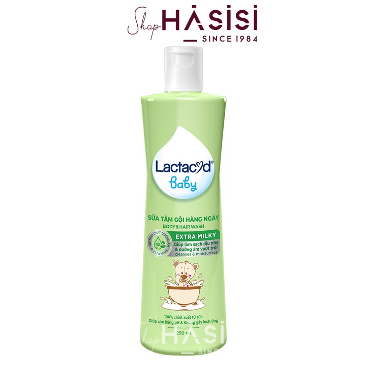 Sữa Tắm Gội Trẻ Em LACTACYD - Baby Body & Hair Wash Extra Milky 250ml ...