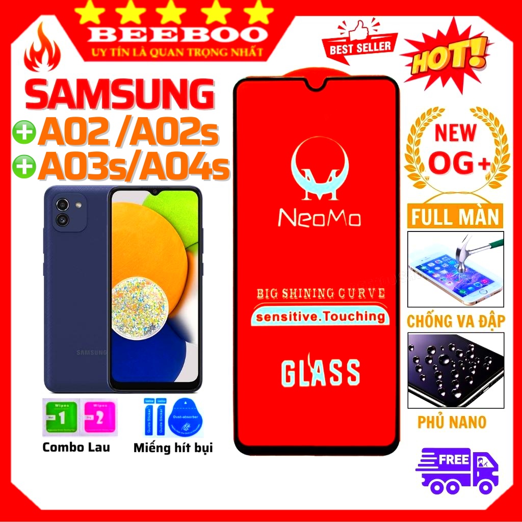 Kính cường lực Samsung A02S / A02 / A03s / A03 / A04s - Dán Full màn hình điện thoại - Độ trong ...