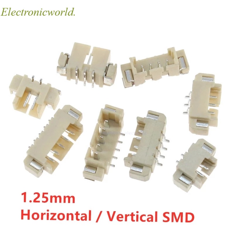 Set 10 Đầu Nối Ổ Cắm Thẳng / Ngang Smd 1.25mm 2 / 3 / 4 / 5 / 6 / 7 / 8 / 9 / 10 / 12p | Shopee ...