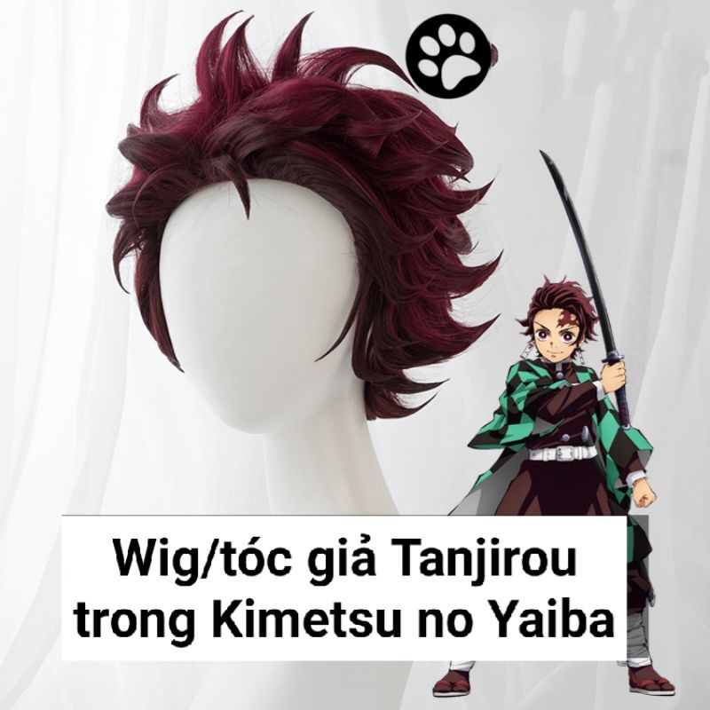(Có sẵn) Wig/tóc giả Cosplay Thủy trụ Giyuu trong Kimetsu no Yaiba cực ...