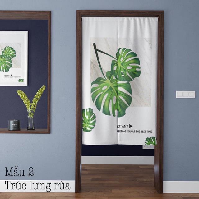 Rèm cửa IN HOA kiểu Nhật Noren loại 2 MẢNH (Đã bao gồm thanh treo rèm) | Shopee Việt Nam