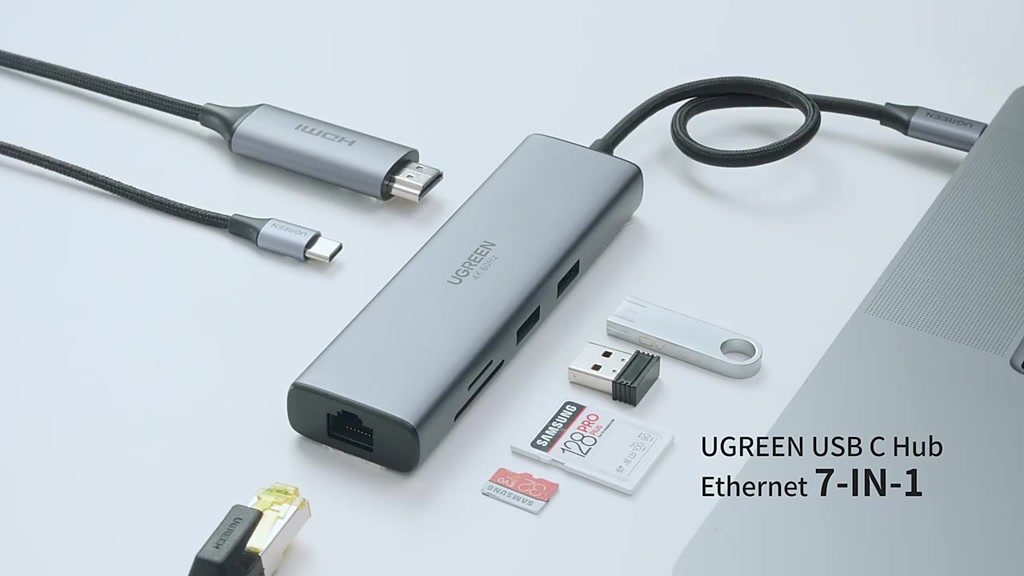 Cáp Chuyển Hub Ugreen BENFEI USB Type C Sang 3xUSB 3.0 + HDMI + RJ45 ... Cáp Chuyển Hub Ugreen BENFEI USB Type C Sang 3xUSB 3.0 + HDMI + RJ45 ...