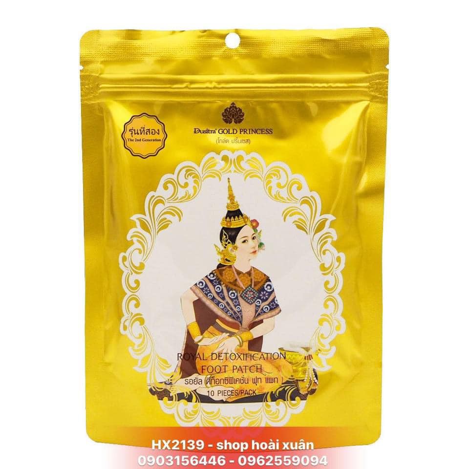 Miếng Dán Thải Độc Chân Dusitra Gold Princess Thái Lan ( gói 10 miếng ...