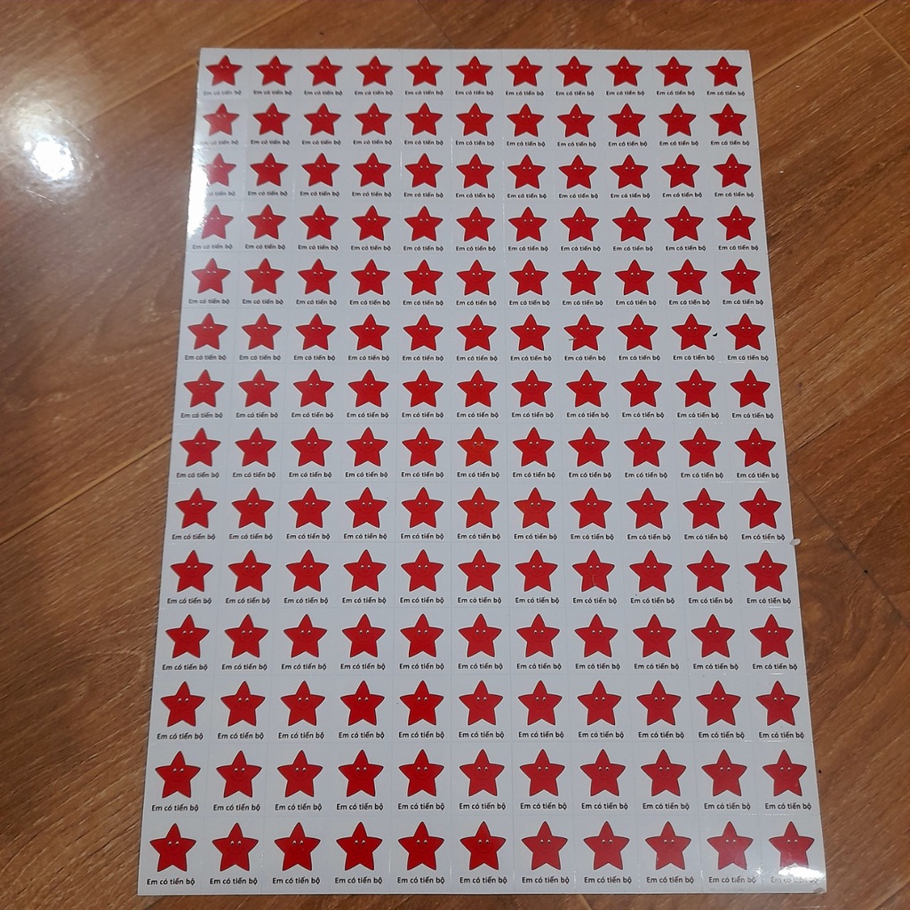 Sticker khen thưởng học sinh, tờ a4 có 154 hình dạng decal bóc dán ...
