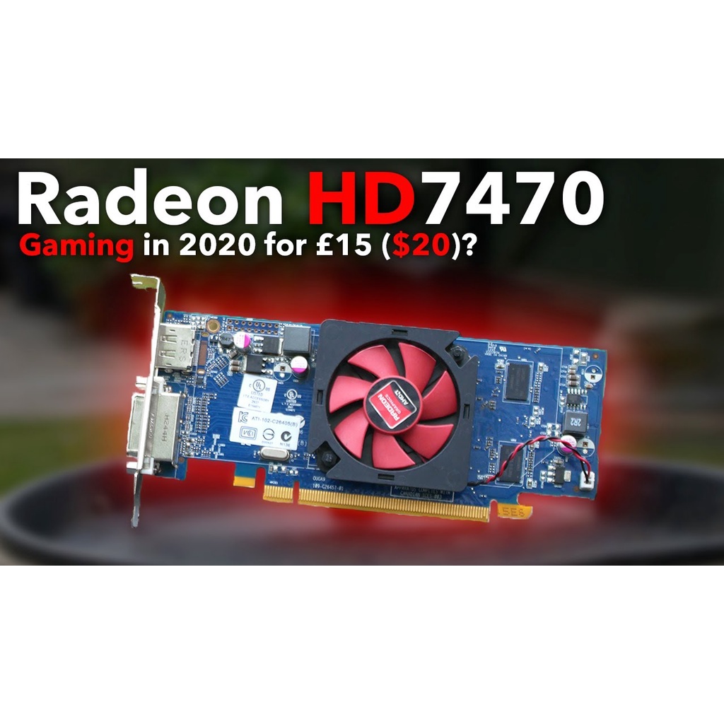 AMD Màn hình hiển thị HD 7470 HD7470 1GB GDDR3 64 Bit (Card chông cháy ...
