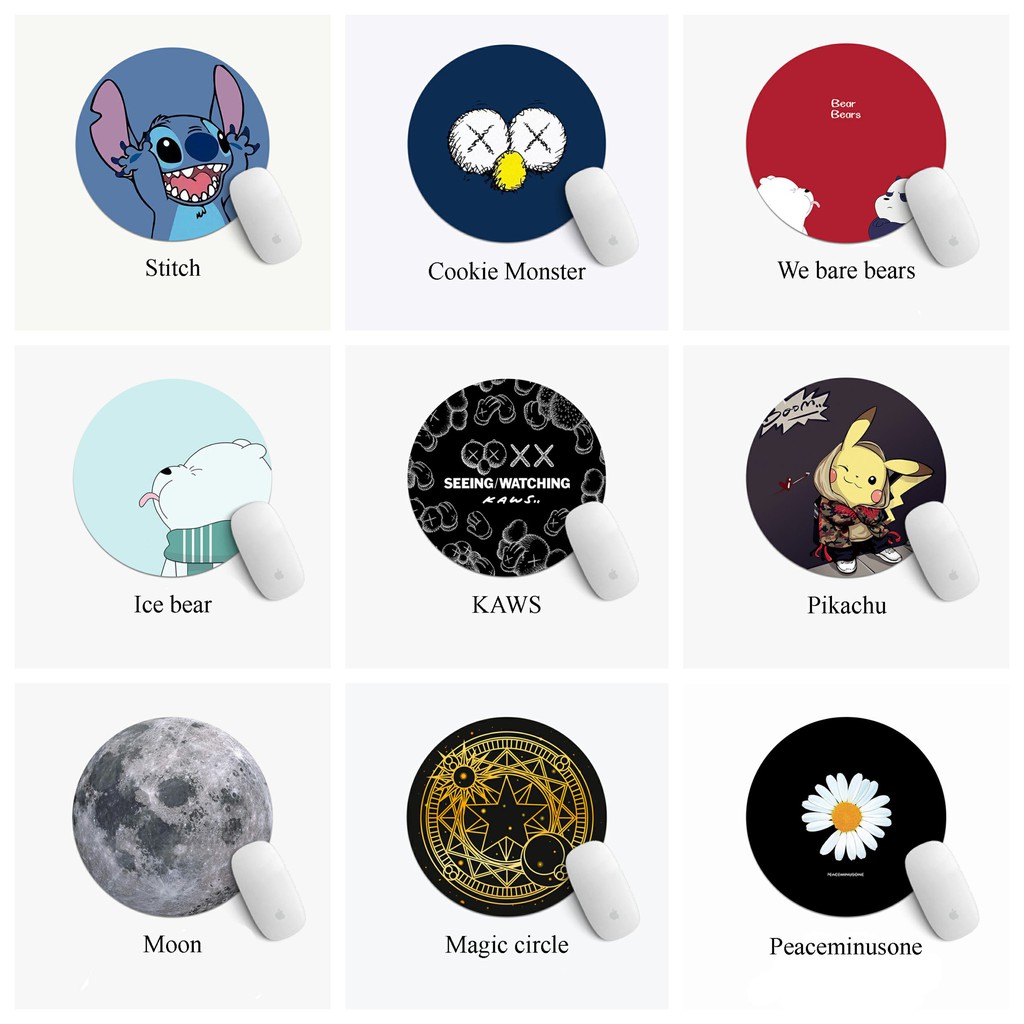 Miếng di chuột IN HÌNH Stitch We bare bears KAWS Pikachu Sakura ...