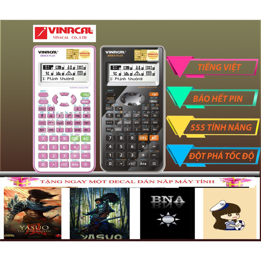 MÁY TÍNH VINACAL FX 680 CHINH HÃNG| VINACAL 680EX PLUS | Shopee Việt Nam