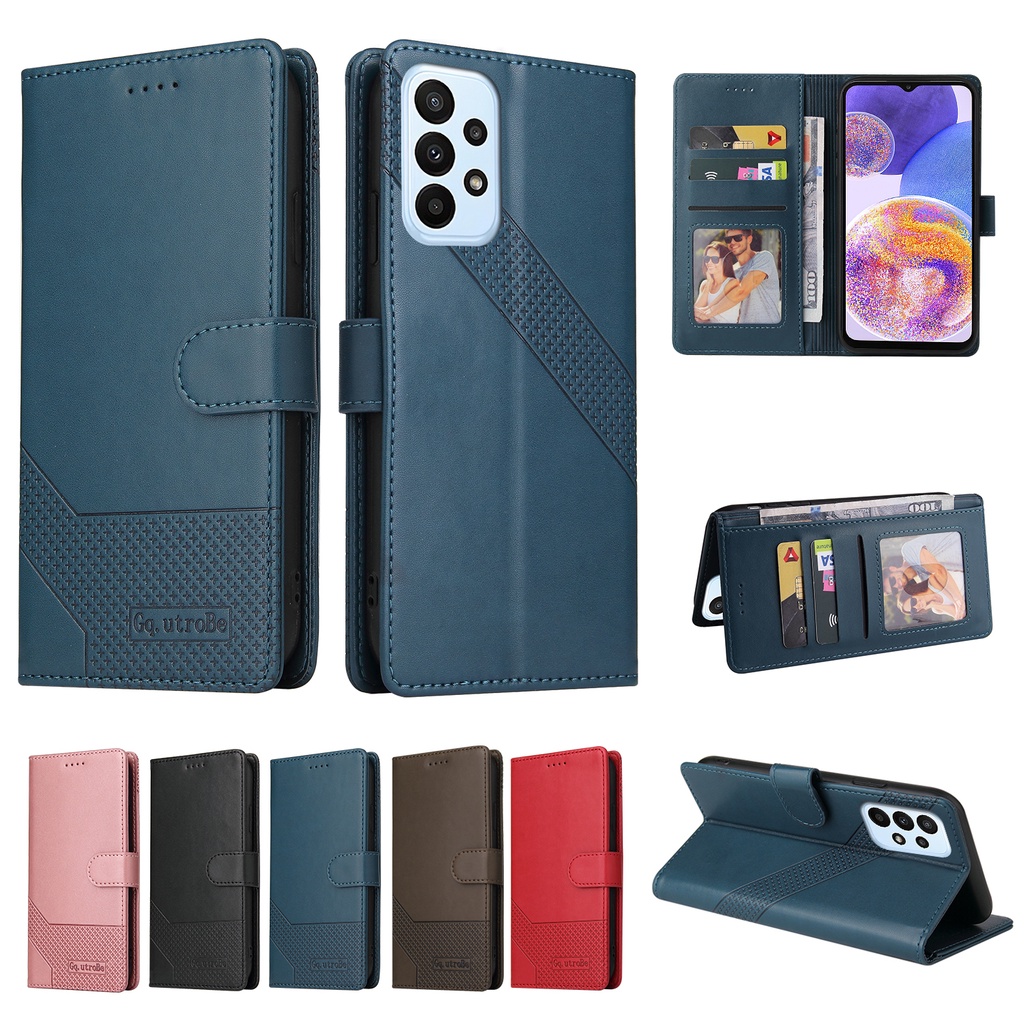 Ốp Da Cho Samsung Galaxy A54 A14 A23 A33 A52s A13 5G 5G S22 S23 + Ví Lật Siêu A53 Vỏ Mềm ...