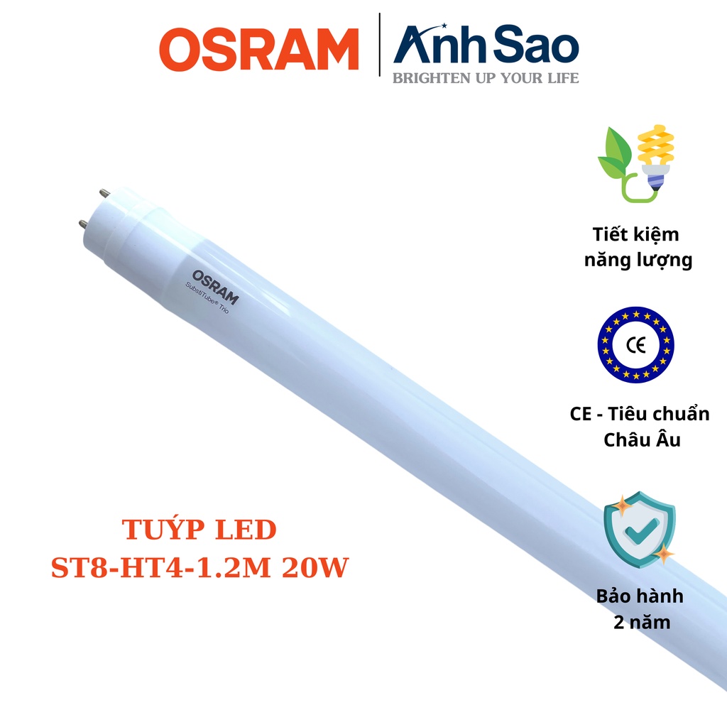 Bóng đèn Tuyp Led 1m2 20W ST8-HT4-150 OSRAM Ánh sáng vàng (lắp máng đi dây 1 đầu) | Shopee Việt Nam