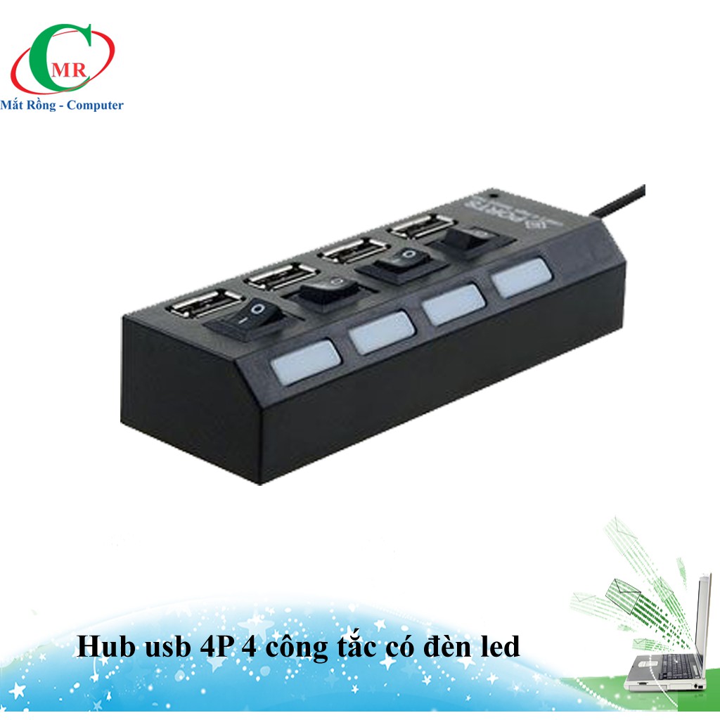 Hub usb 4 Port 4 công tắc hỗ trợ nguồn phụ | Shopee Việt Nam
