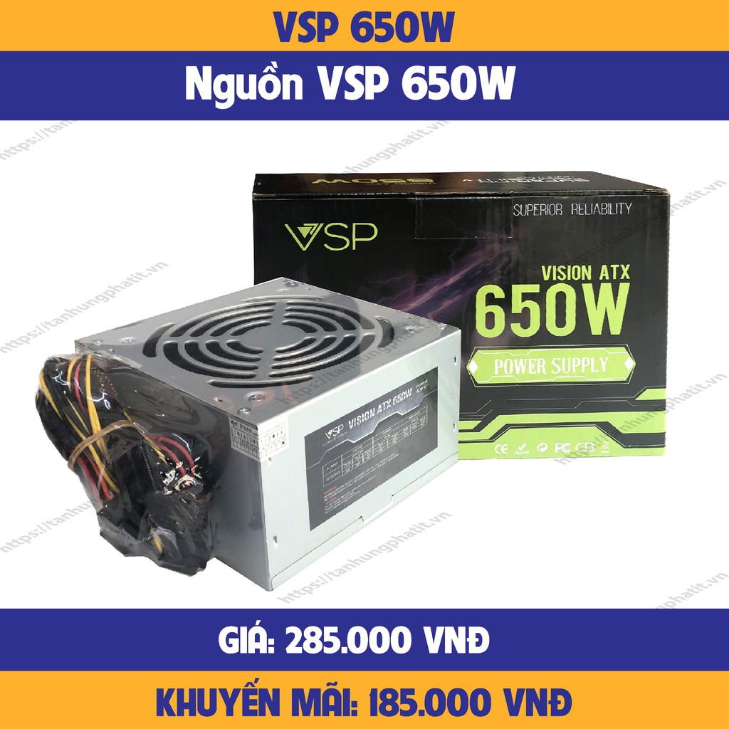 Nguồn máy tinh PC VSP 650W-mới-chính hãng | Shopee Việt Nam
