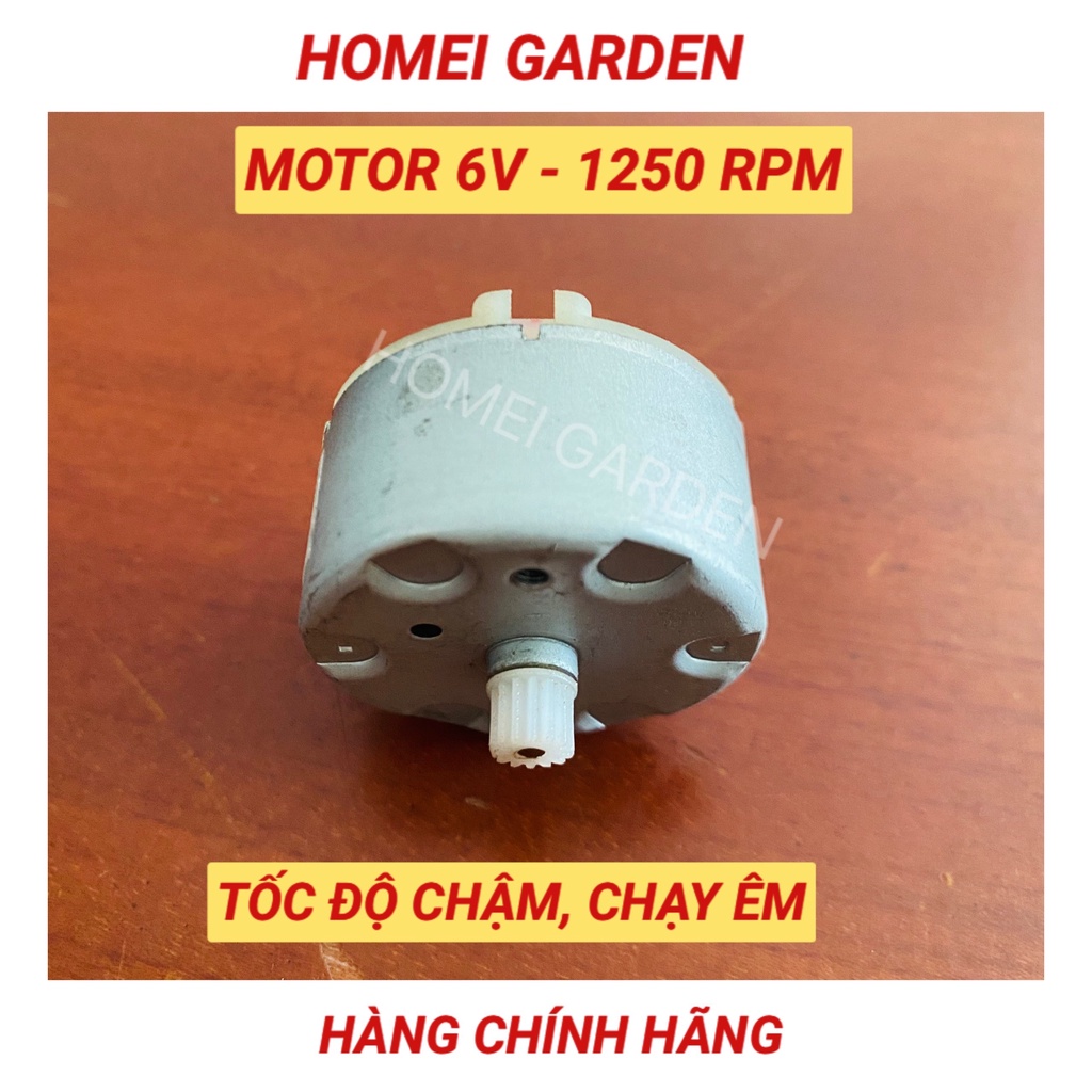 Mô tơ 6V tôc độ chậm 1250 RPM kèm bánh răng điện áp 6v chạy êm - CM0002 ...
