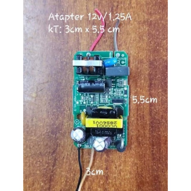 Nguồn Atapter 12v-1,25A xanh-5 cái | Shopee Việt Nam