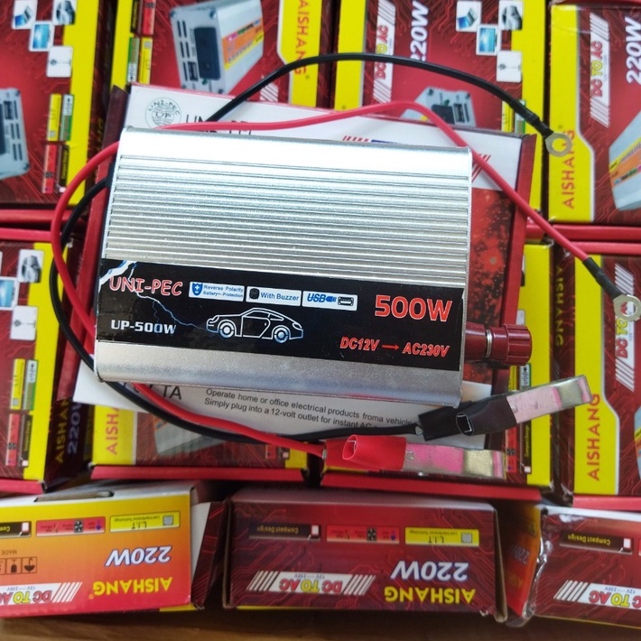 Bộ kích điện 12V lên 220V AISHANG LY 500W Bộ biến tần DC to AC 500W | Shopee Việt Nam