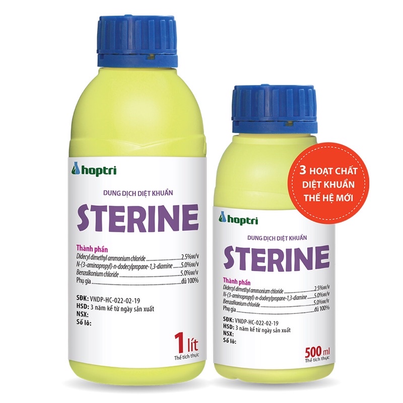 Sterine 500ml Dung dịch khử trùng và diệt khuẩn chuyên dụng, được bộ y ...