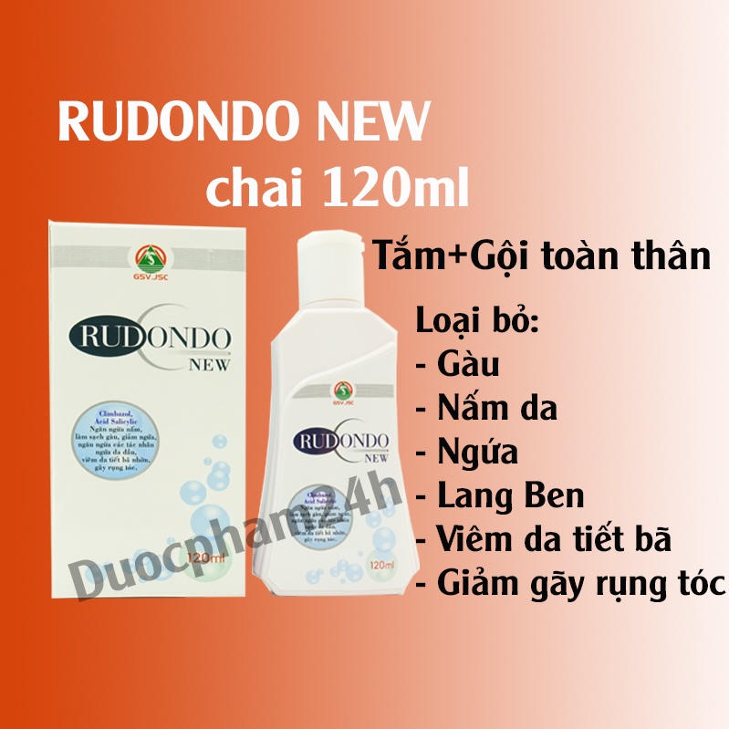 RUDONDO NEW chai 120ml Sữa tắm gội ngừa gàu nấm ngứa toàn thân | Shopee ...