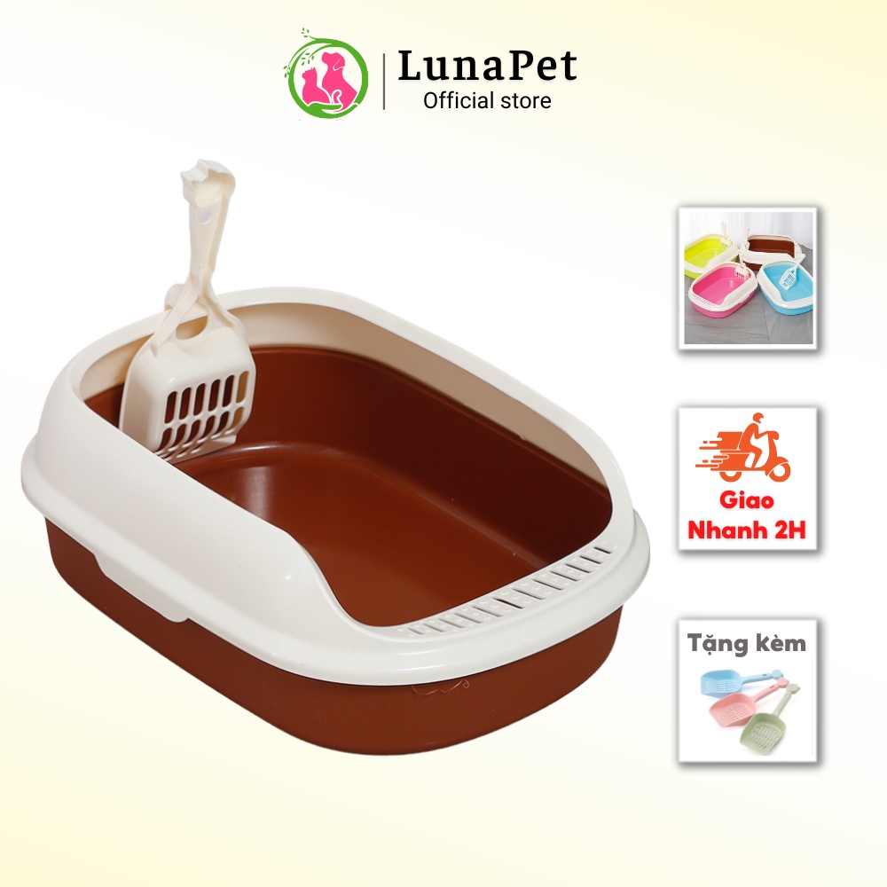 Khay vệ sinh cho mèo giá rẻ tặng kèm xẻng xúc Lunapet KM04 | Shopee Việt Nam
