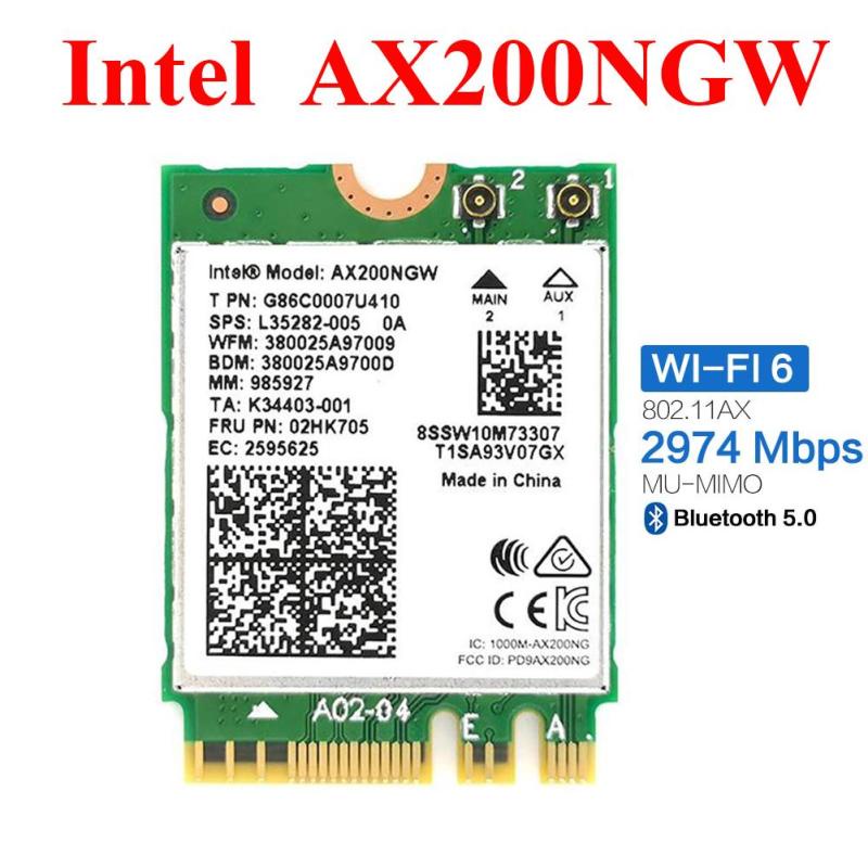 Card Mạng WIFI Intel AX200 5.0 Ghz chuẩn wifi 6 - Bluetooth 5.0 Hỗ Trợ ...