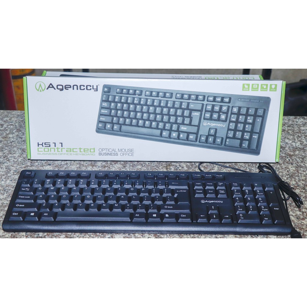Bàn phím máy tính Agenccy K511 cổng kết nối USB | Shopee Việt Nam