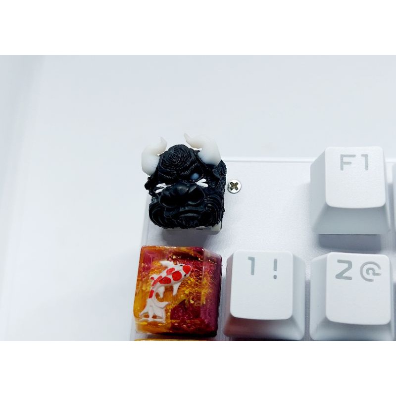 Keycap bò bull v2 clone tone trắng đen trang trí bàn phím cơ | Shopee ...
