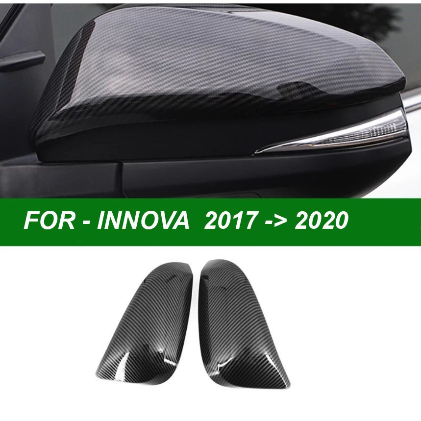 Ốp Gương Chiếu Hậu Carbon Xe Innova Fortuner 2017 2018 2019 2020 2021 Vân Cacbon Cao Cấp