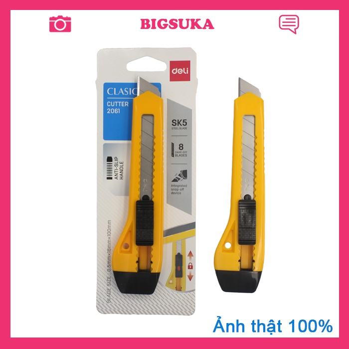 Dao rọc giấy đại Deli 2061 chính hãng BIGSUKA | Shopee Việt Nam