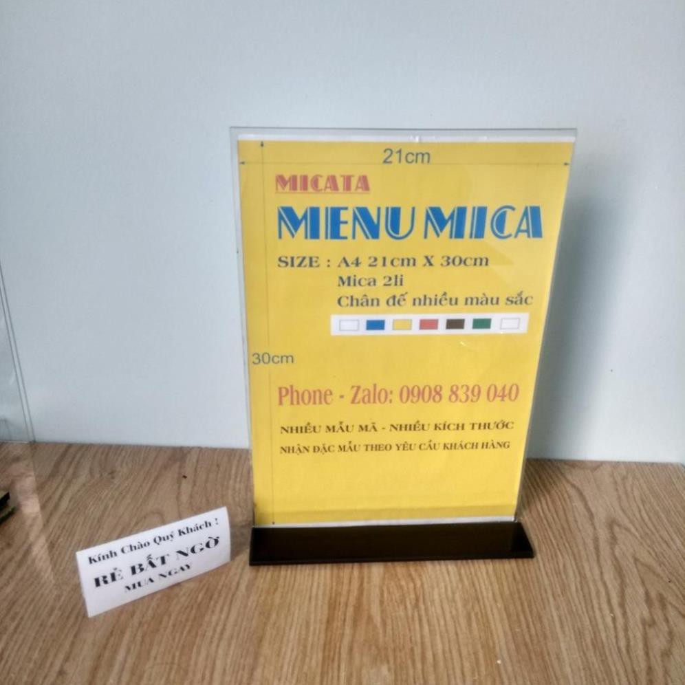 Menu Mica A6 A5 A4 Để Bàn, Kệ Menu Kẹp Tài Liệu, Mica Giá | Shopee Việt Nam