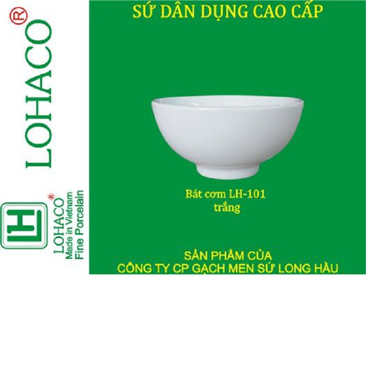 Set 10 chiếc bát ăn cơm sứ trắng LOHACO KÈM ẢNH THẬT | Shopee Việt Nam