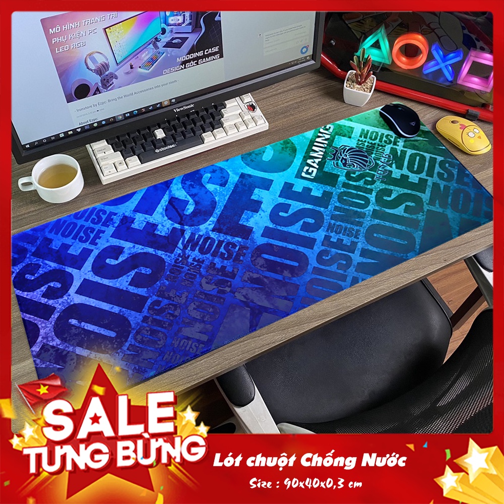 [Mã ELMS10 giảm 6% đơn 50K] Lót chuột, Pad chuột, Bàn Di chuột Mẫu Chữ Xanh Chống Nước Over Size ...