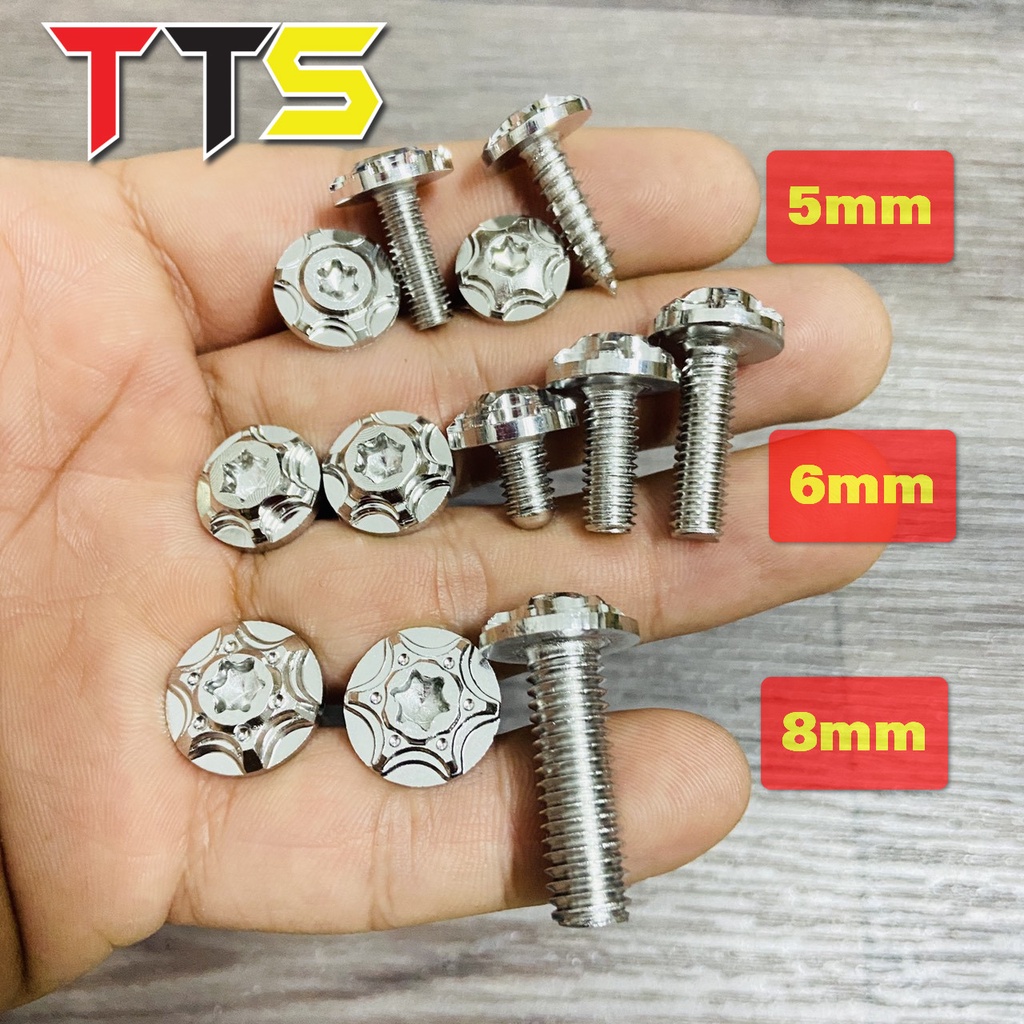 ( Sao 2 tầng ) Ốc salaya inox lắp dàn áo, gác chân, đĩa phuộc xe máy từ ...
