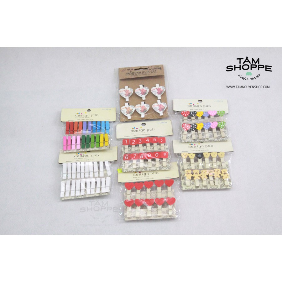 Bộ Kẹp gỗ treo ảnh trên tường TTTM | Shopee Việt Nam