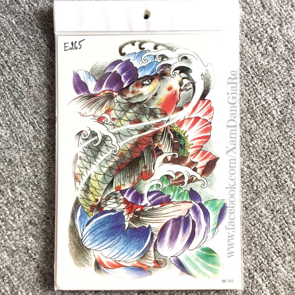 Hình Xăm Dán Cá Chép E265 | Shopee Việt Nam