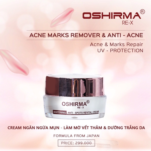 Kem dưỡng trắng giảm mụn & thâm Oshirma Re X 10gr | Shopee Việt Nam