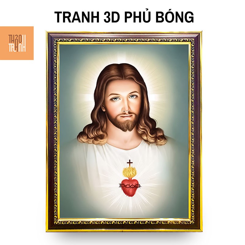 Tranh Lòng Chúa Thương Xót-MS:CG002-đã bao gồm khung tranh Cổ Điển | Shopee Việt Nam