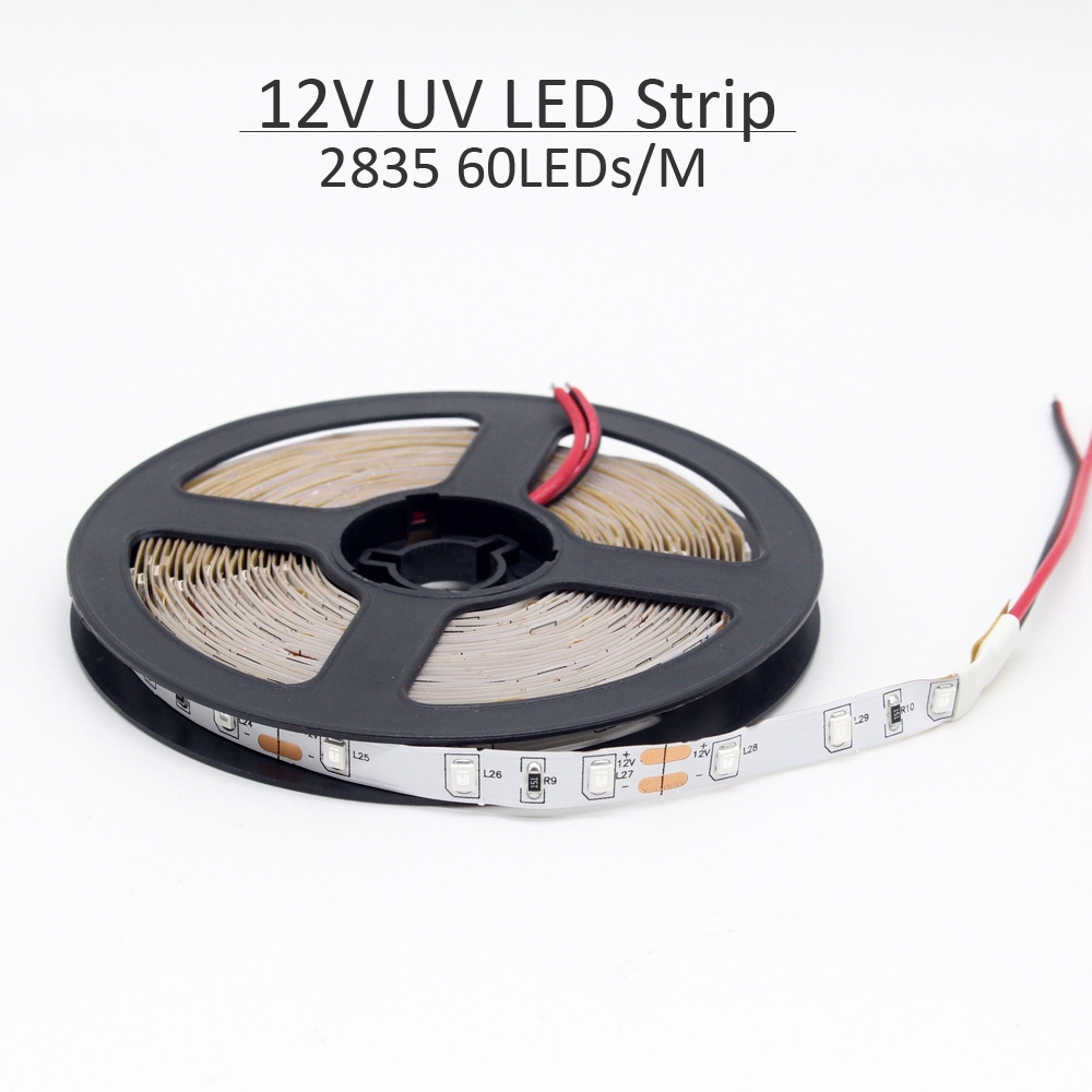 Smd2835 UV LED Strip Tia cực tím 395-405nm 60leds 120leds Đèn băng ...
