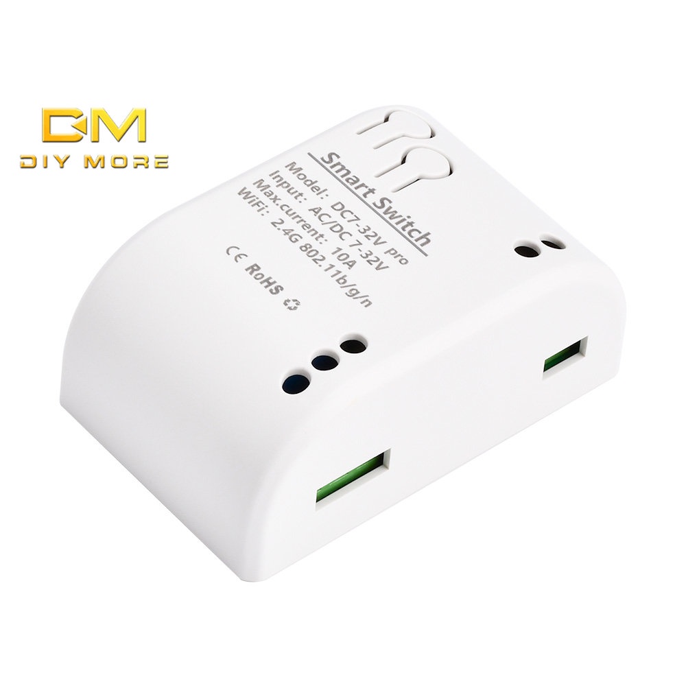 DIYMORE Mô-đun Công Tắc Khóa Tự Động DC 7-32V 2200W 10A 5VUSB Giao Diện 1 Kênh WiFi Kèm Vỏ ...