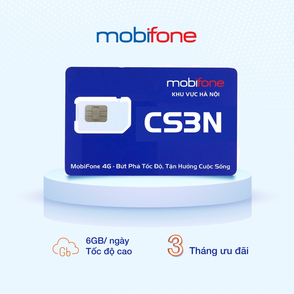 Sim 4G Mobifone CS3N 6GB/ngày data tốc độ cao miễn phí trong 90 ngày sử ...