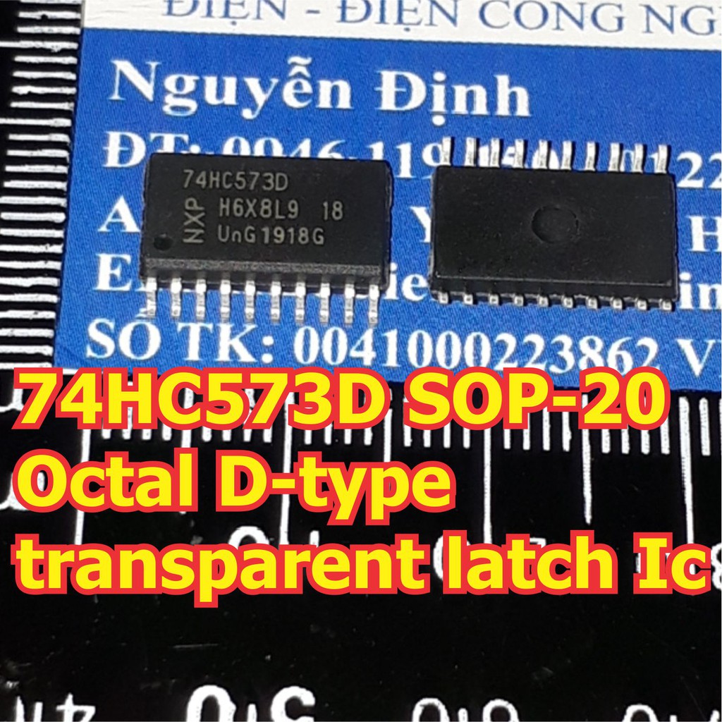 5 con 74HC573 74HC573D SOP-20 Octal D-type transparent latch IC kde6291 ...