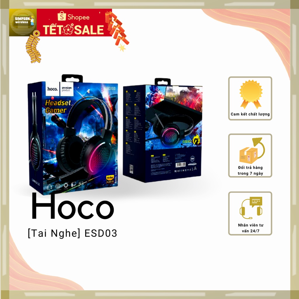 Tai nghe Gaming Hoco ESD03 (có dây) | Shopee Việt Nam
