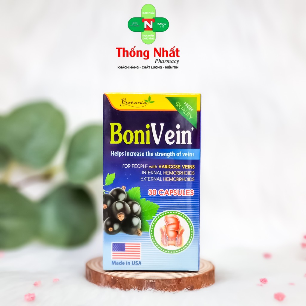 Hỗ trợ trĩ và tăng sức bền thành mạch Botania BoniVein hộp 30 viên ...
