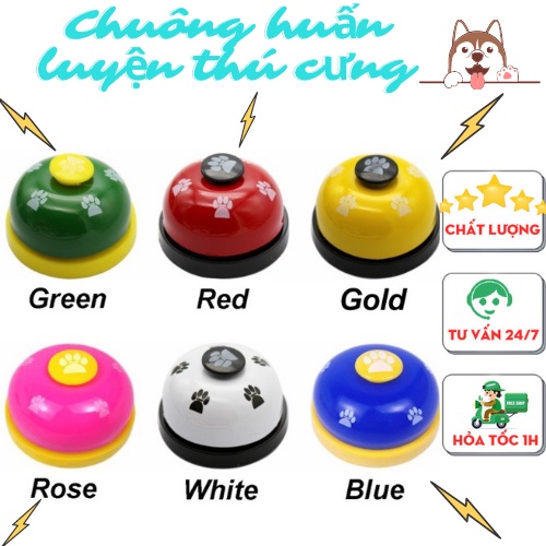 Chuông bấm huấn luyện cho chó mèo thú cưng - chuông huấn luyện cho cún ...