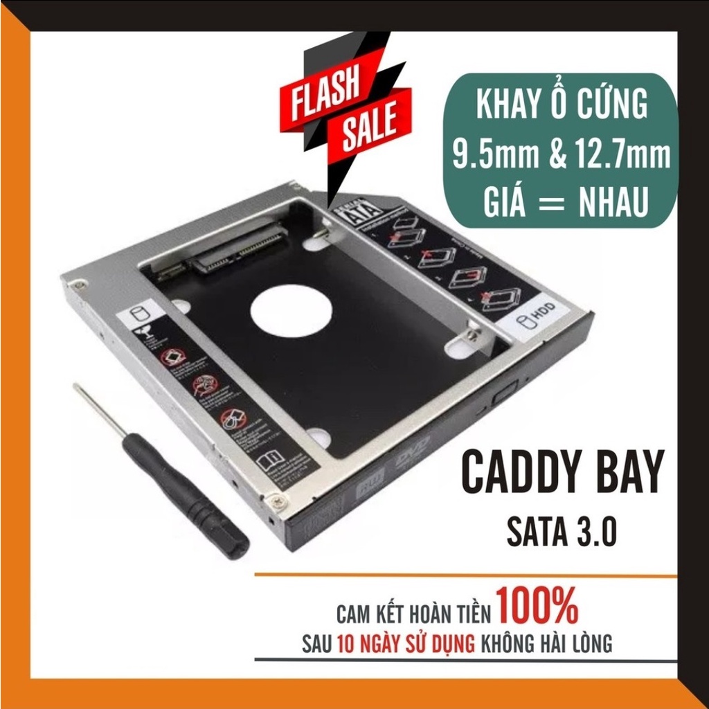 Caddy Bay khay ổ cứng HDD SSD SATA 3 9.5mm 12.7mm - dùng để lắp thêm ổ ...