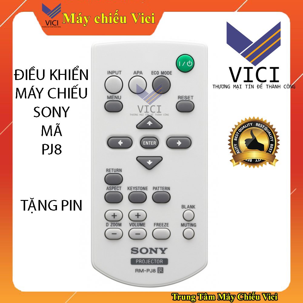 Điều khiển máy chiếu Sony mã RM-PJ8 hàng chính hãng, Tặng pin có bảo ...