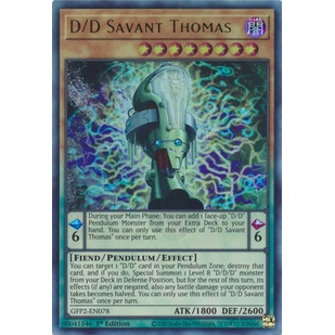 Thẻ bài Yugioh - TCG - D/D Savant Thomas / GFP2-EN078' | Shopee Việt Nam