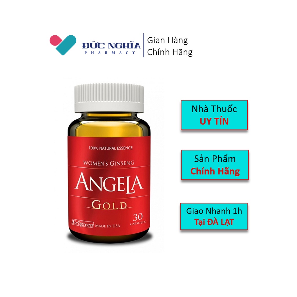 Viên uống SÂM ANGELA GOLD tăng cường sức khỏe sinh lý nữ - Hộp 30 Viên ...